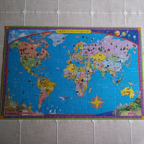 Eeboo | Games | Eeboo Map Of The World 0 Piece Search And Find Puzzle ...